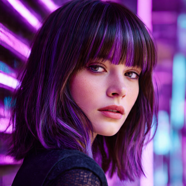 Trendy 20 Wolf Cut With Colored Bangs Ideas You'll Love