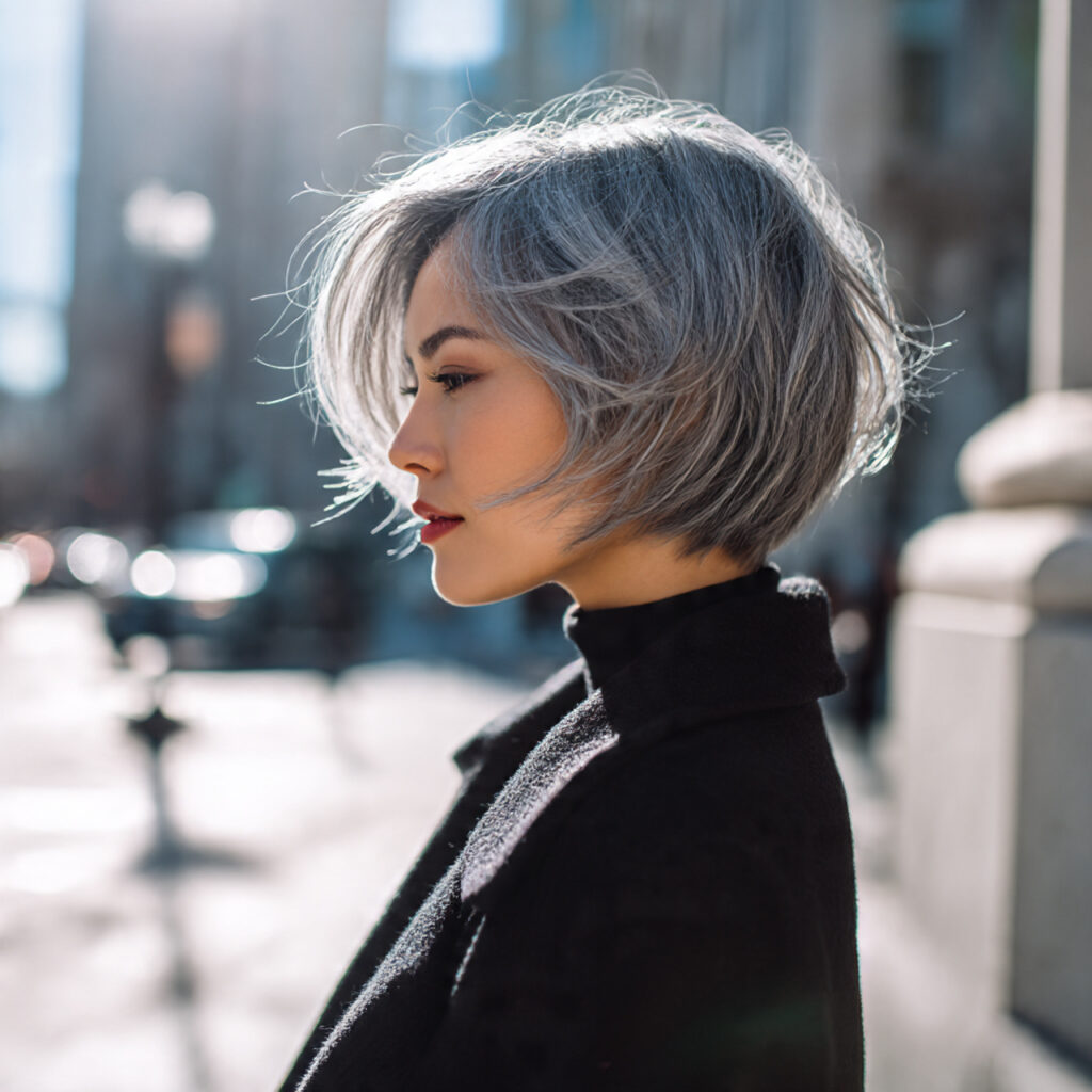 27 Grey Bob Hairstyles That Prove Silver Is The Boldest Choice You Can Make